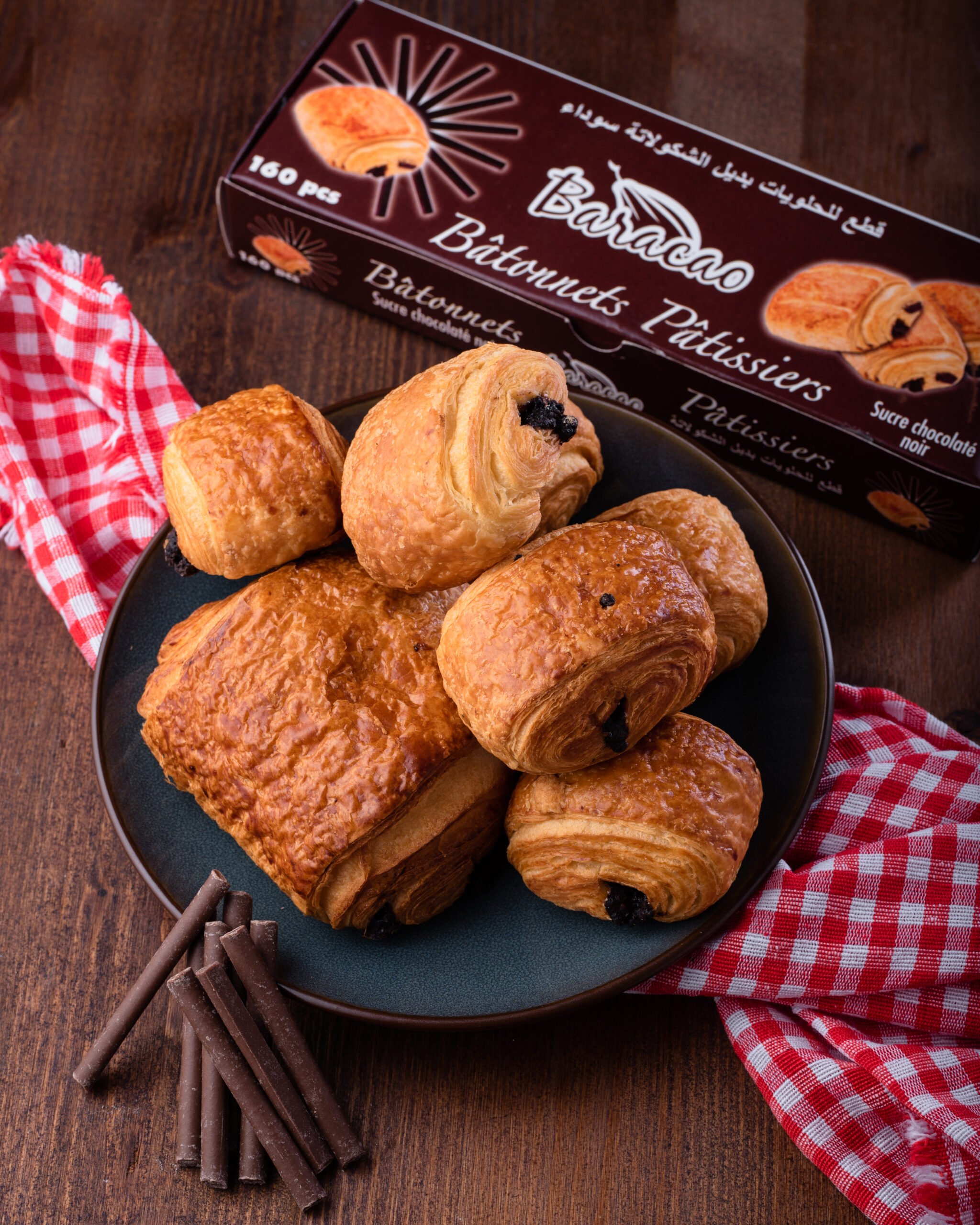 Bâtonnets pâtissiers sucre chocolaté noir Baracao 450g - Baracao